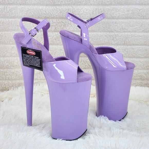 Pleaser | Shoes | Lilac Purple Beyond Platform High Heels Ankle Strap ...